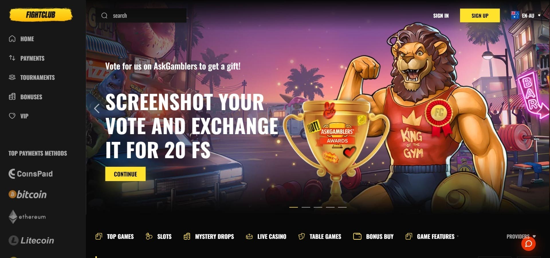 Fight Club Casino Casino AU - online games and slot machines, payment ...